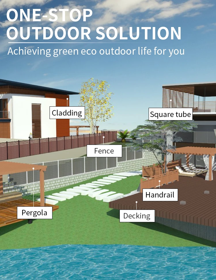 Pergola Wpc Wood Pergola Design Metal Balcony Wood Material Ant-uv ...