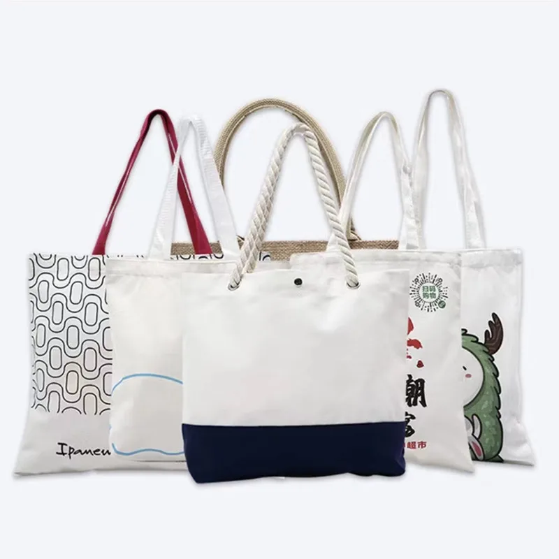 Canvas Tote Bag One Shoulder Shopping Bag Sublimation Large Capacity ...