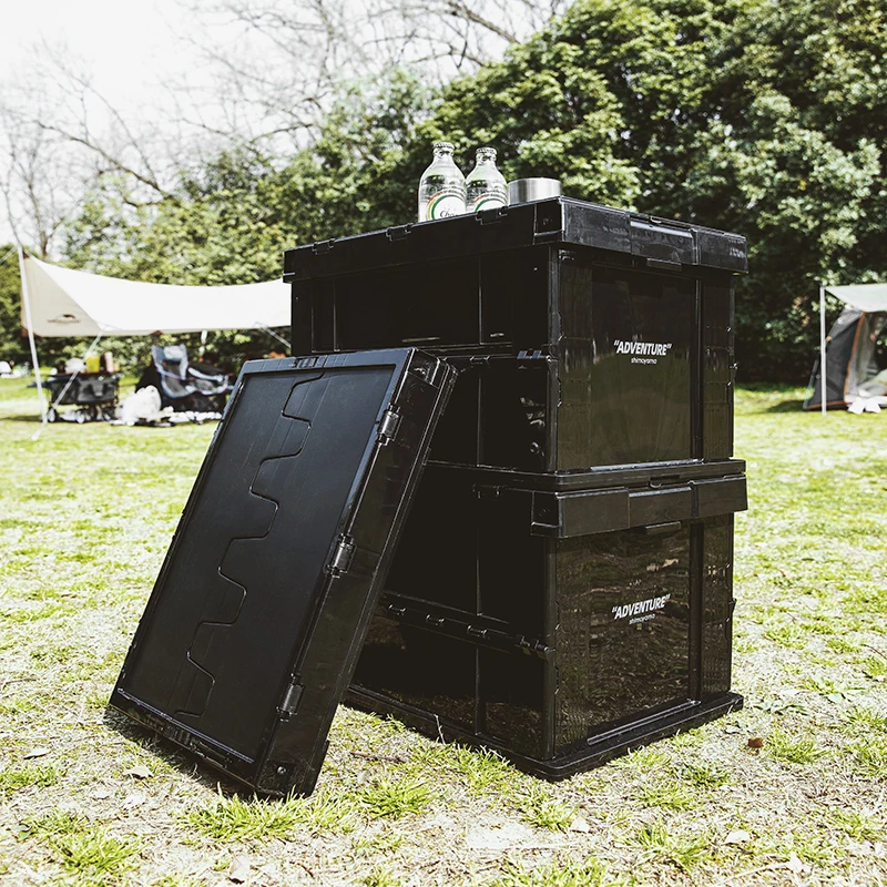 Shimoyama Multi Function Utility Black Storage 50l Camping Gear Folding ...