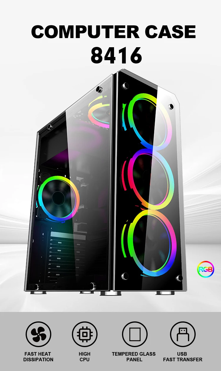 Itx Cpu Cabinet Cool Atx Full Tower Desktop Gaming Case