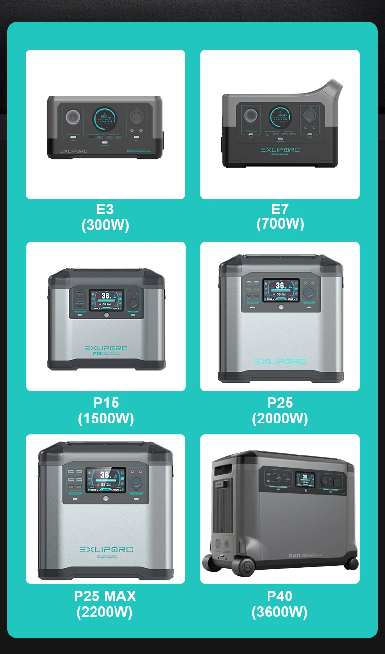 Exliporc Power Station 300w 700w 1200w 2000w 3000w Outdoor Camping ...