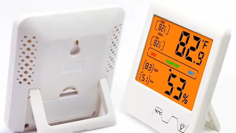 Indoor Thermometer Humidity Gauge Room Thermometer Accurate Wall ...