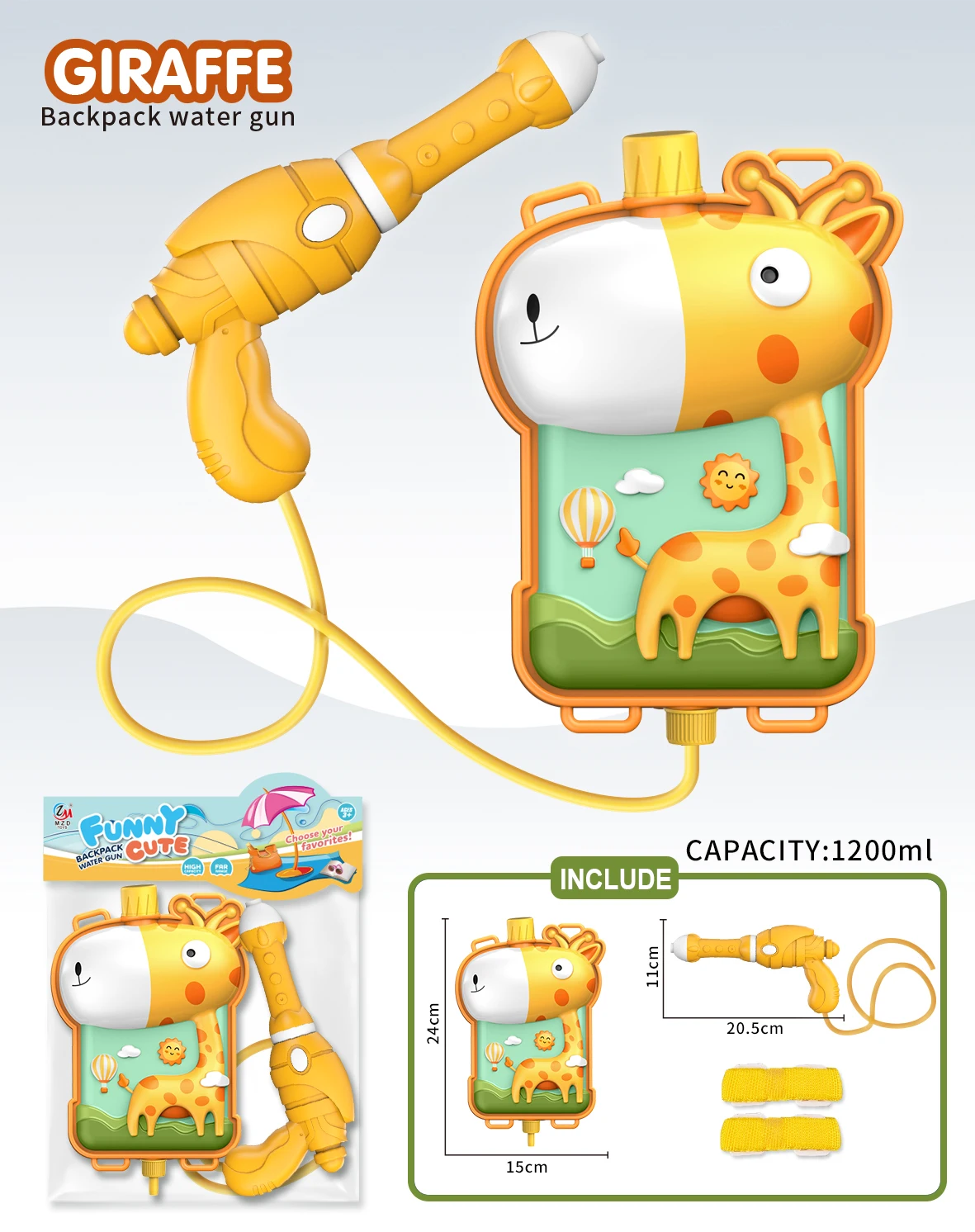 Multi-style Summer Cartoon Pull Backpack Water Gun Portable New Toys ...