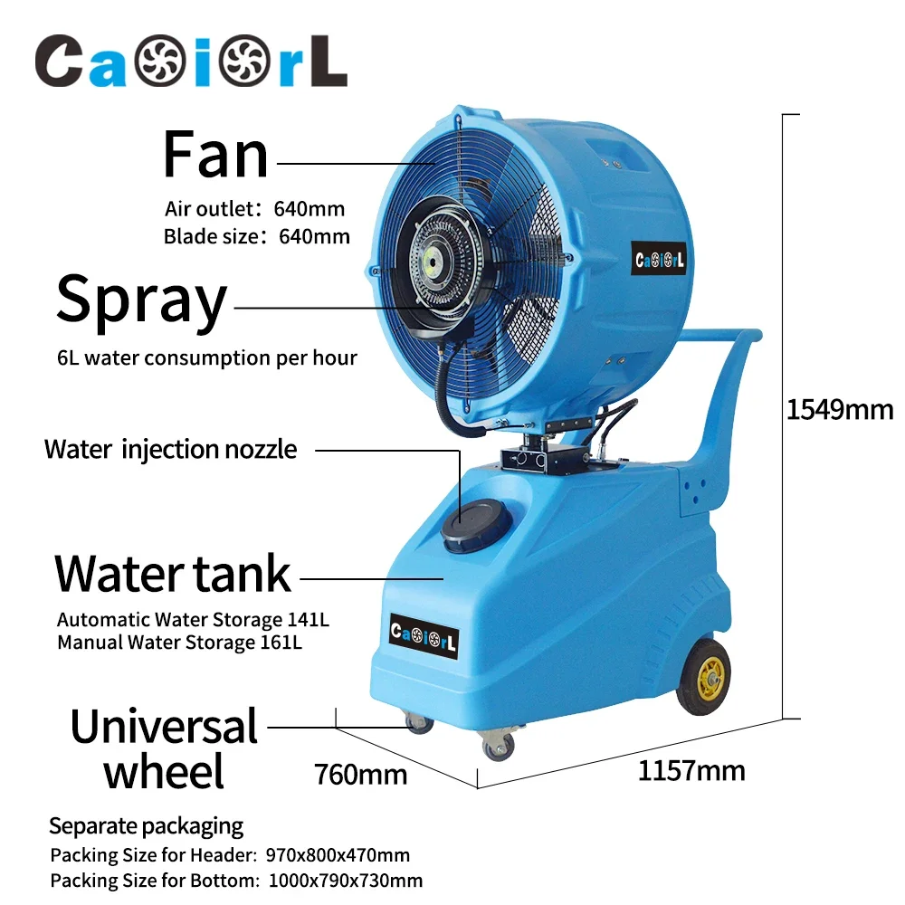 103 Gallon Powerful Oscillating Mobile Portable Misting Fan System ...