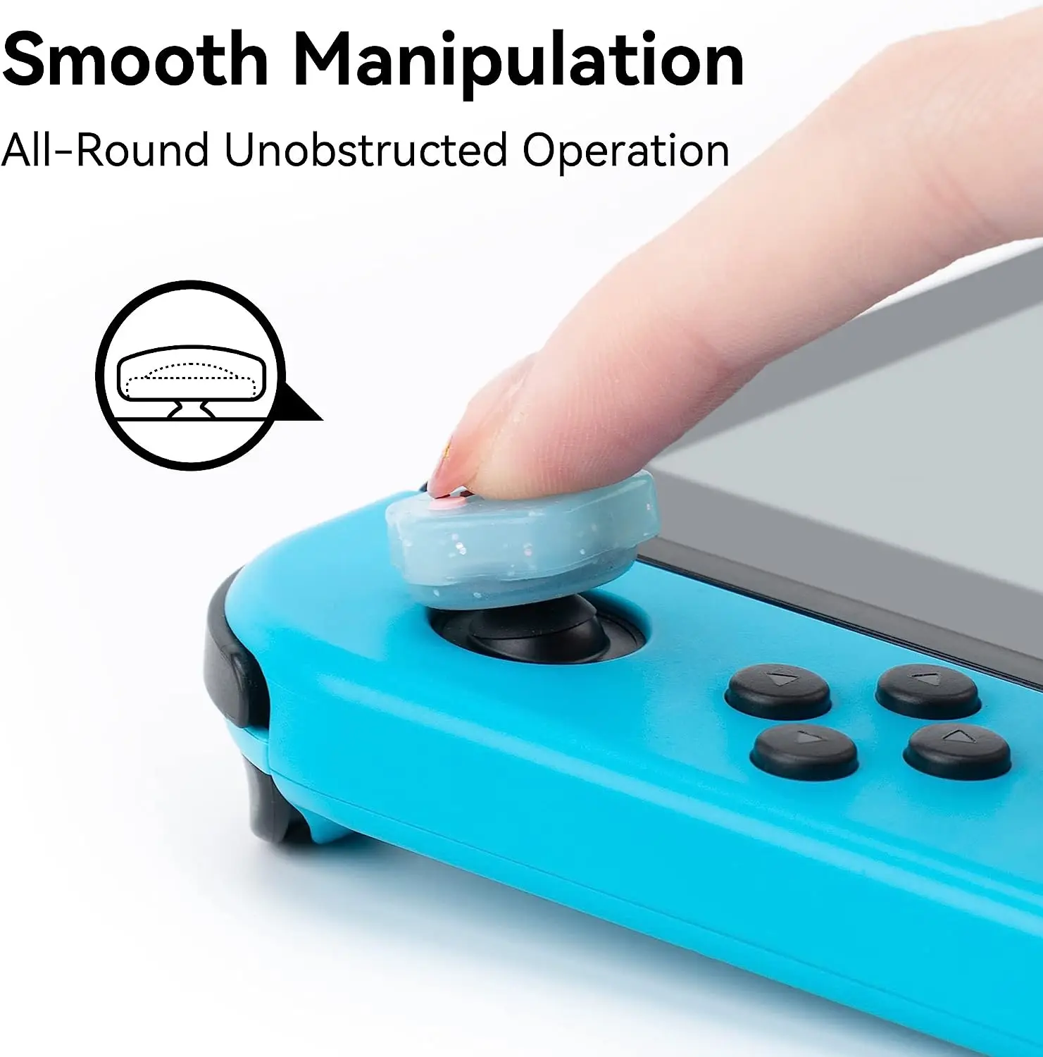 Ditto 4pcs Joycon Thumb Grip Case Compatible With Nintendo Switch/oled ...