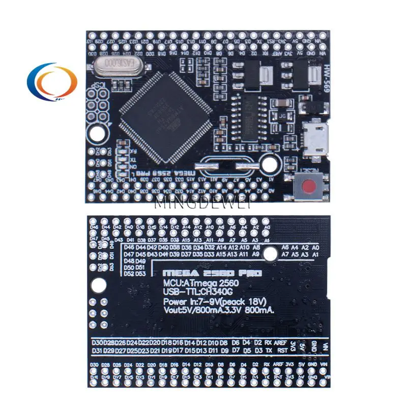 Mega2560 Mega 2560 PRO MINI 5V (Embed) CH340G ATmega2560-16AU with male ...