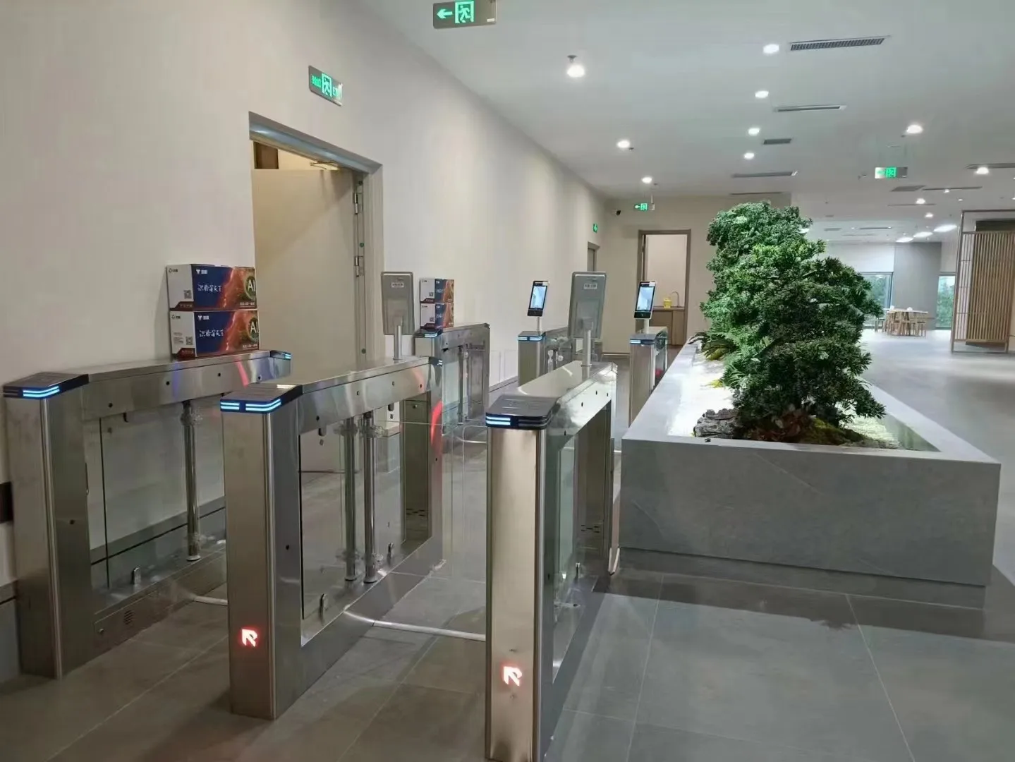 Office Building Entrance Security Access Control Swing Barrier Gate ...