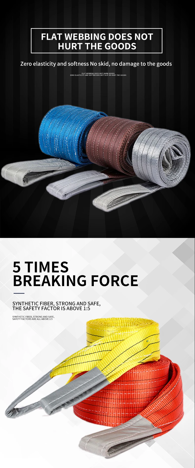 High Strength Mini Small Truck Crane Belt Polyester Webbing Sling ...