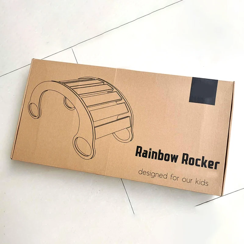 Kids Montessori Waldorf Rainbow Rocking Chair For Kids Indoor Exercise ...