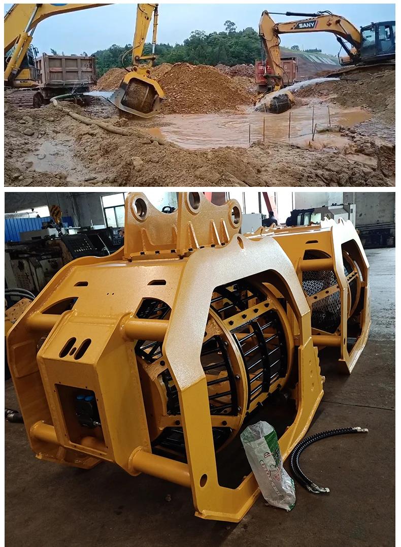 Mini Excavator Attachment 360 Degree Rotating Screen Bucket For Earth ...