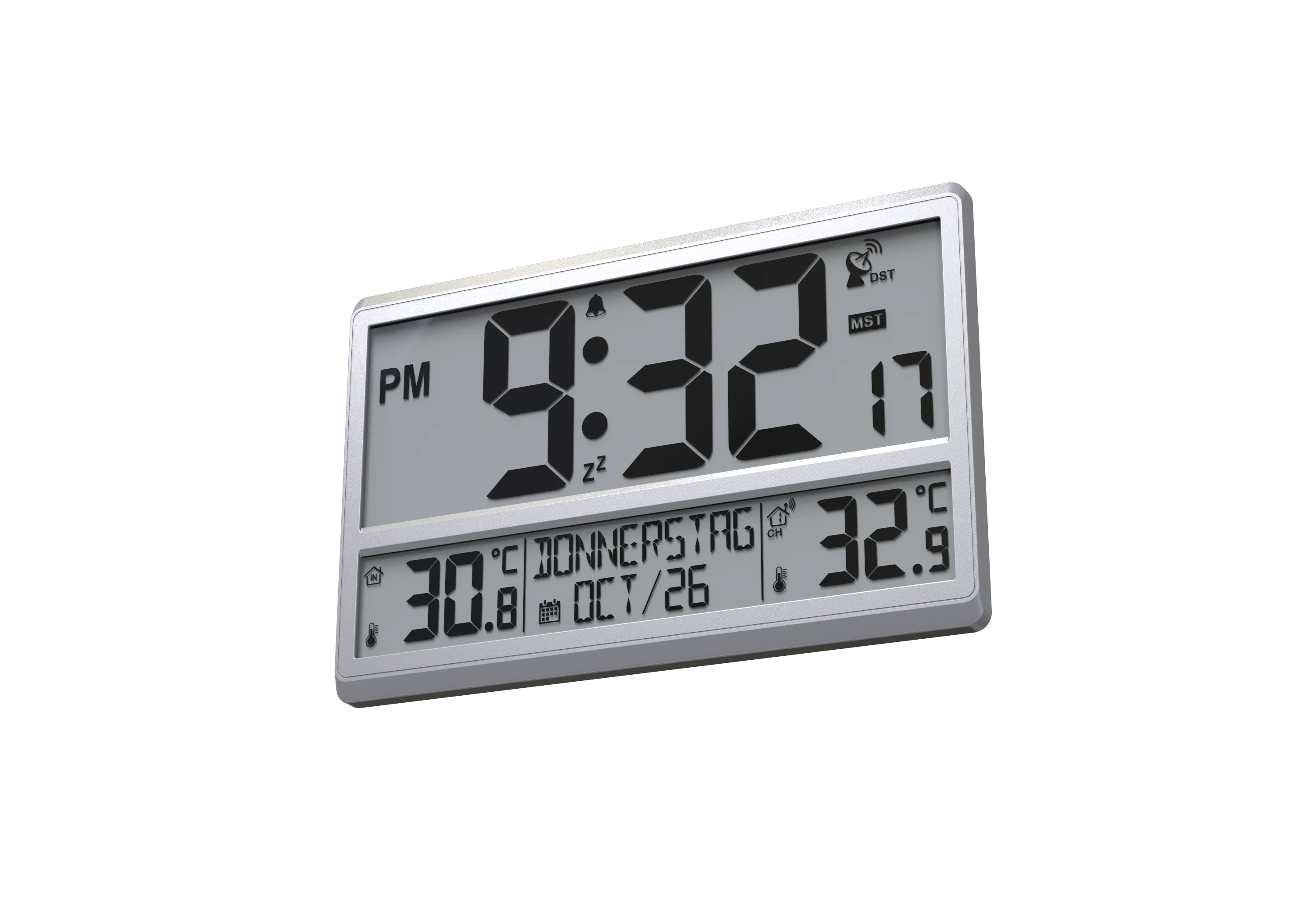Large Digital Wall Clock with Jumbo Display & WWVB Radio