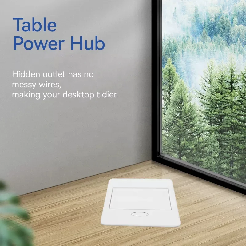 White Press Pop Up Conference Table Hidden Mounted Grommet Usb Socket ...