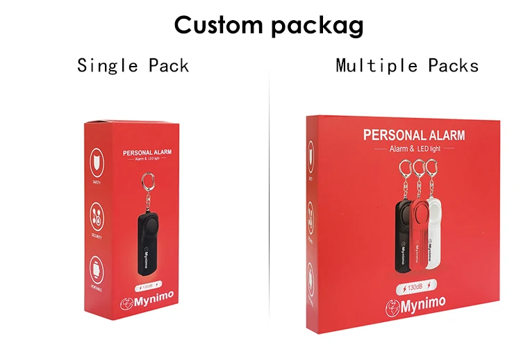 140db Emergency Self Defense Alarm Keychain Safety Defence Key Chain ...