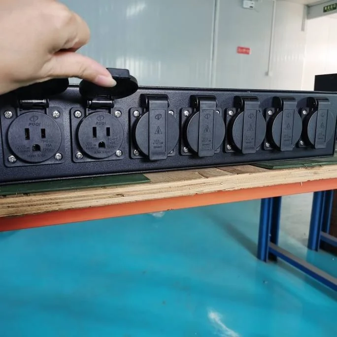 19 Inch 2u Rack Mount Power Distribution Metal Box With Voltmeter - Buy ...