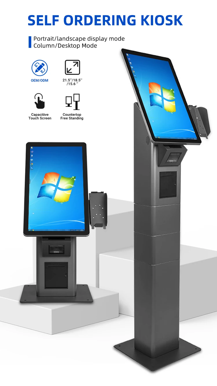21.5 Inch Desktop Android Or Windows Self Service Kiosk Machine With ...