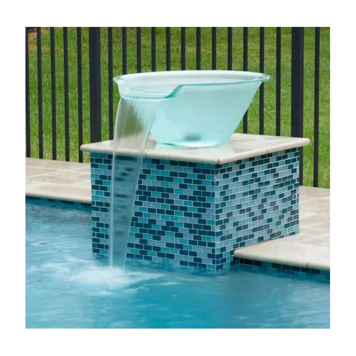 Frosted Glass Fountain Led Magic Water Bowl For Pool Decoration - Buy ...