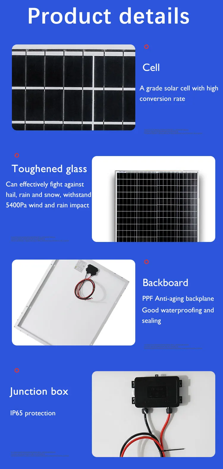 Cheap Solar Panel 18v / 36cells Photovoltaic Panels 50w 80w 100w 120w ...