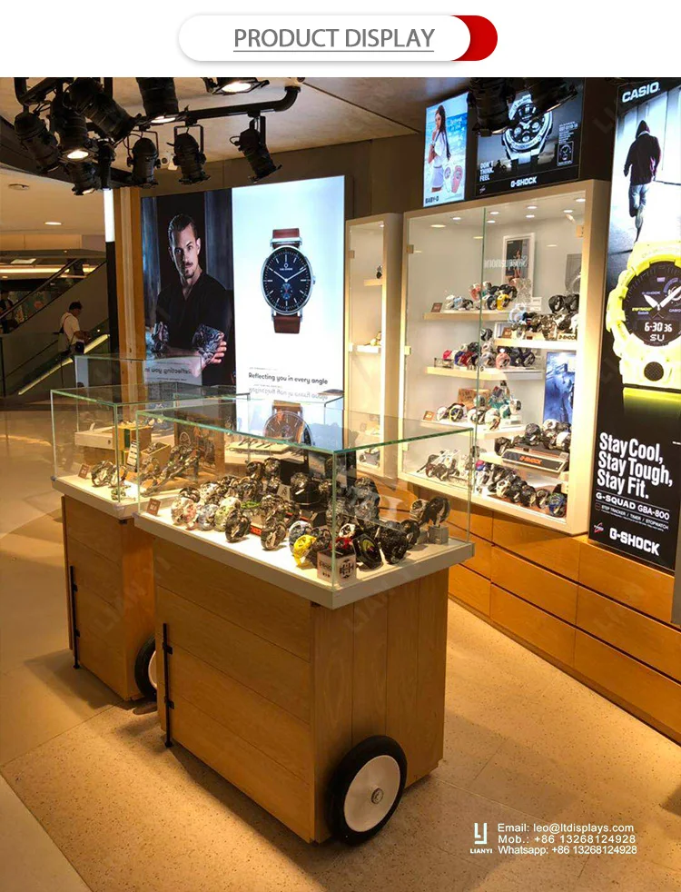 Portable Rotating Smart Watch Display Stand With Wheel Custom Jewelry ...