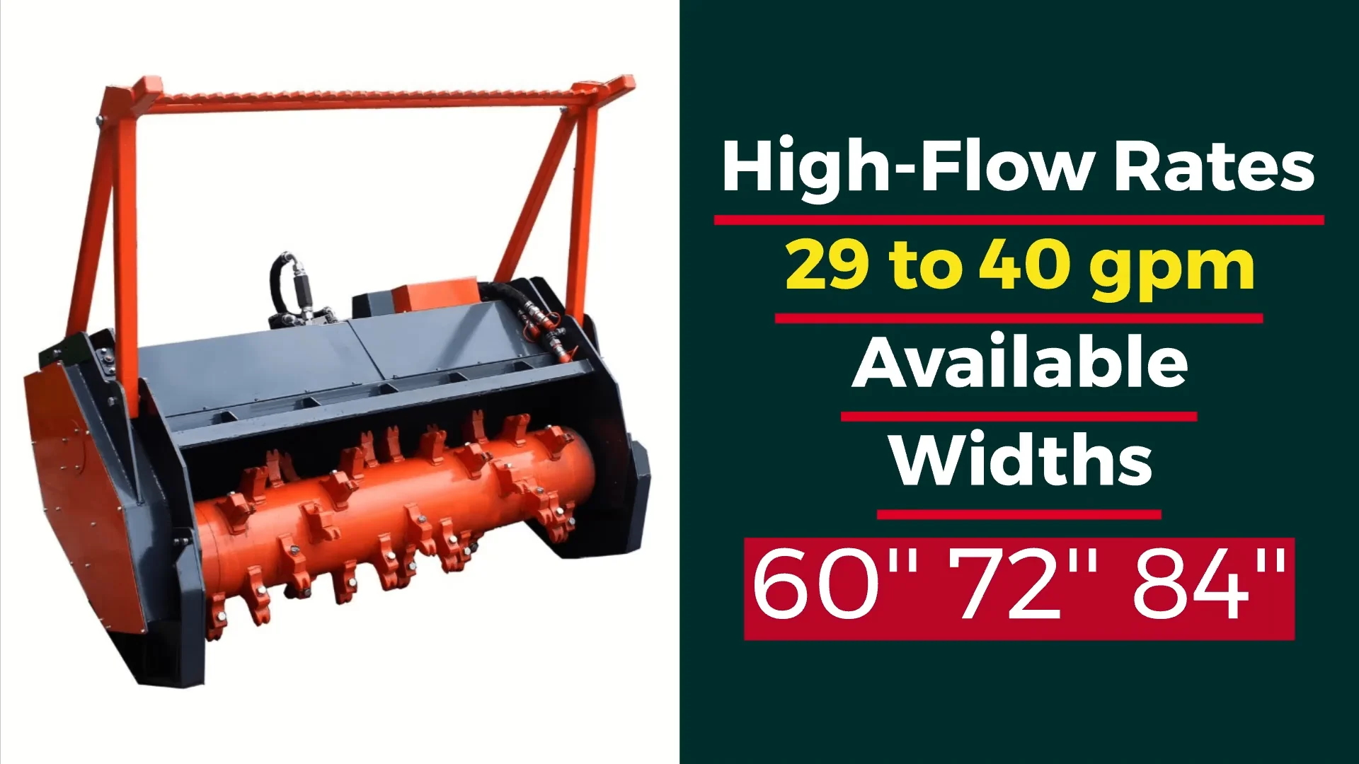 High Flow Land Clearing Mulching Machine Forestry Drum Mulcher For ...