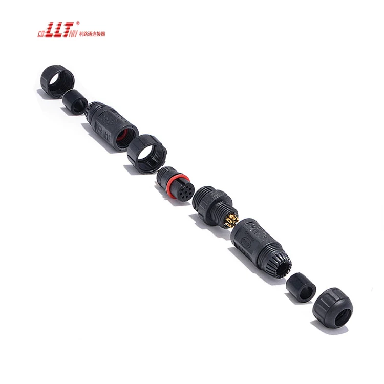 8pin M12 Led Ip68 Field Assembly Electrical Waterproof Connector 2 3 4 ...