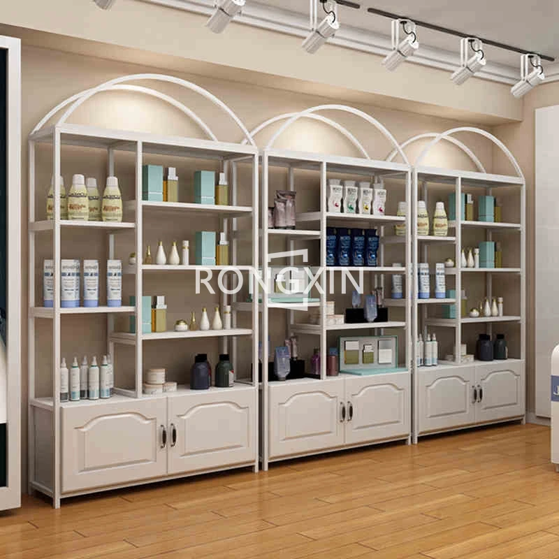 Customized Pink Wig Wall Display Shelf for Personal Hygiene