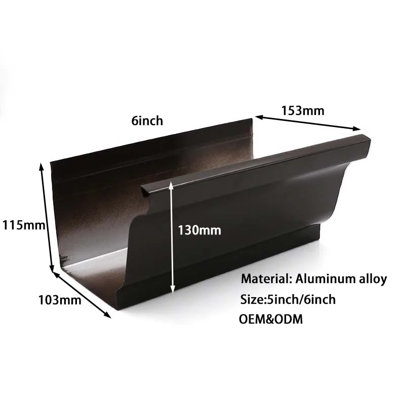 Aluminium K-Style Rain Drainage System - Seamless Rain Gutters for ...