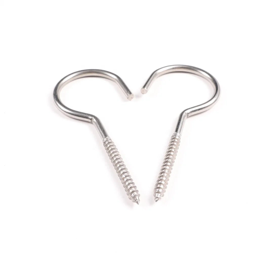 Stainless Steel Heavy Duty Structural Close Eye Hooks Bent Wire Lag ...