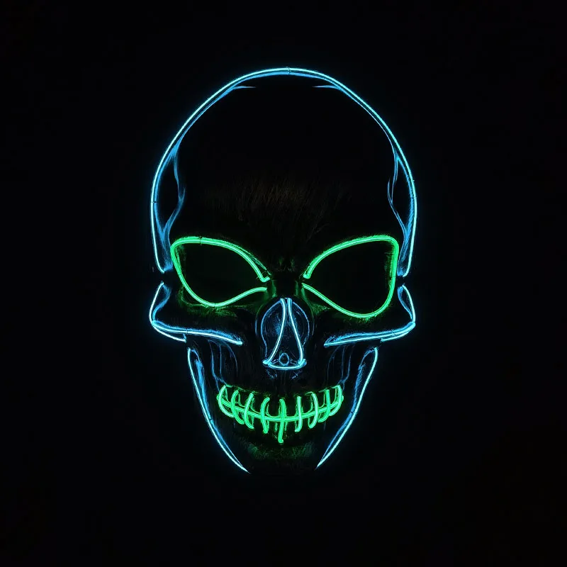 App-controlled Full Face Led Programmable Glow Cosplay Mask For ...