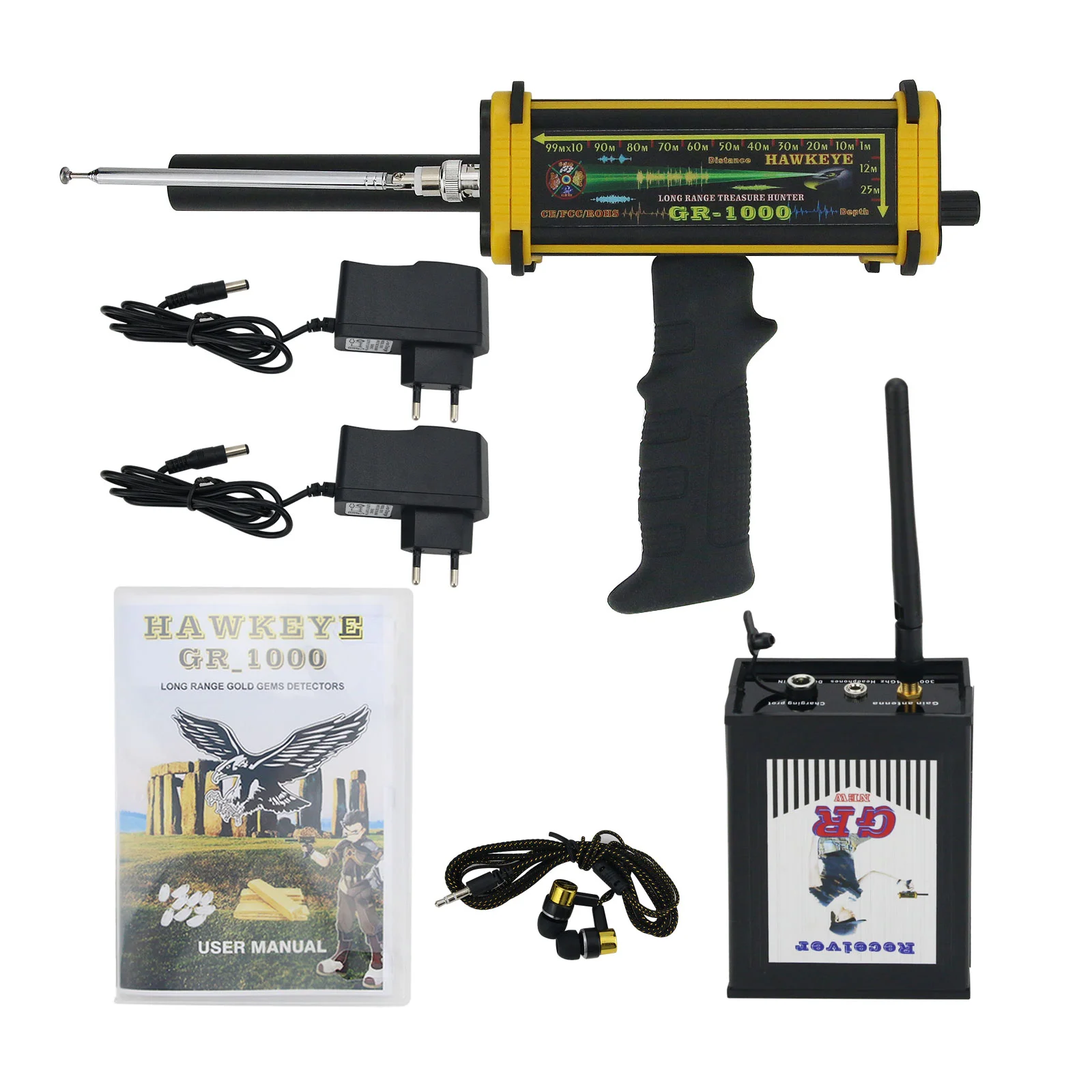 US Black Hawk GR-1000 Treasure Hunting Machine - 3 Year Warranty