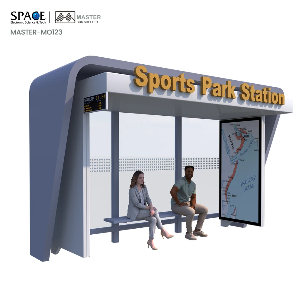Modern Bus Side LED Display Bus Stop Seating Smart Bus Shelter| Alibaba.com