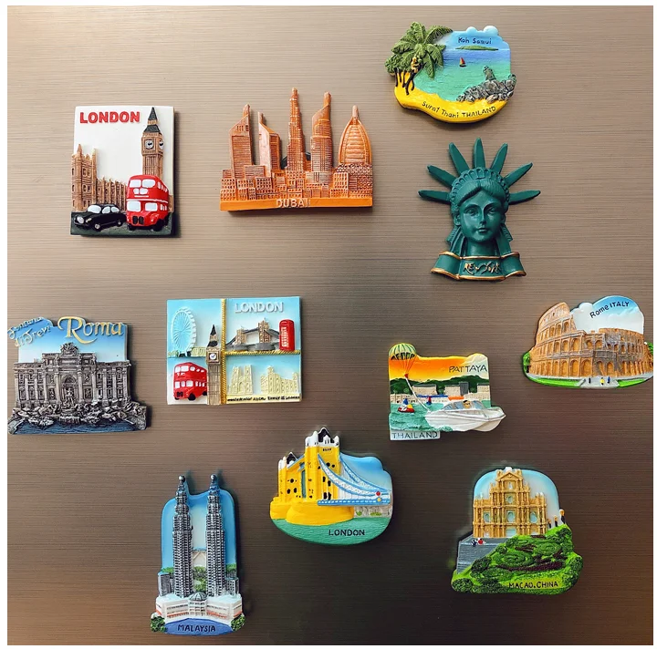 Redeco Customized Popular Locker Magnet 3d Souvenir City Refrigerator ...