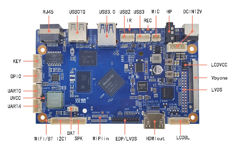 Vending Machine Industrial Control Motherboard Rk3568 Arm 4k Lvds ...
