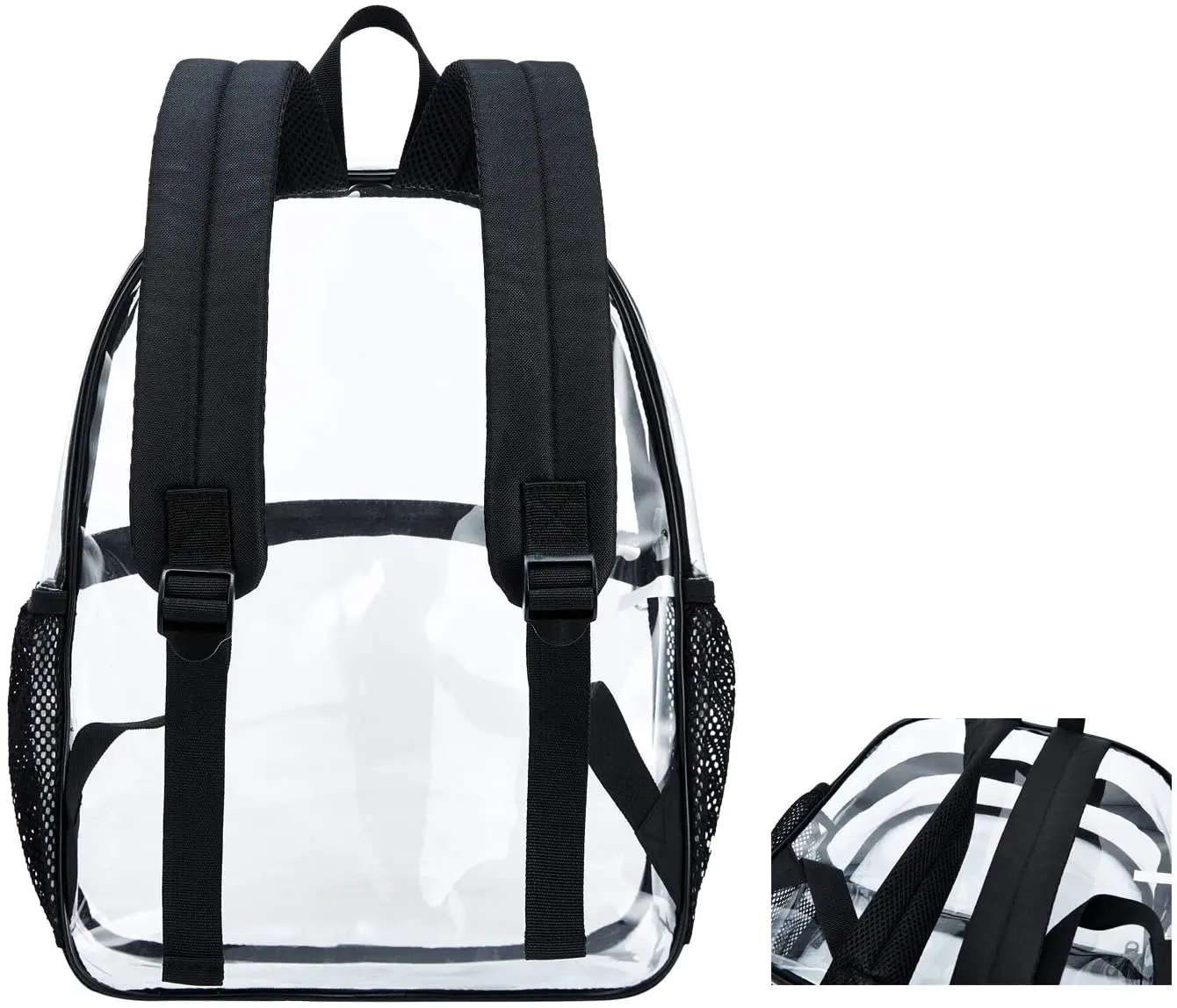 Clear Backpack Stadium Sport Heavy Duty School See Through Transparent ...