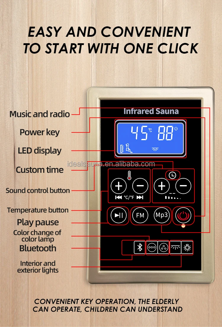 Infrared and Tradition Sauna Room LED Control Panel