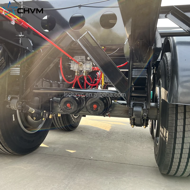 3 Axles 20ft 40ft Chassis Container Trailer Frame Skeleton Container ...