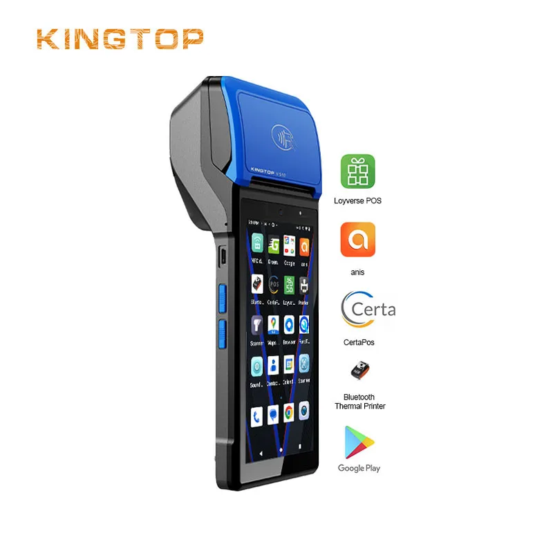 Kingtop Pos Android 12 4g Portable Handheld Touch Screen Pos Receipt Printer Machine Pos ...