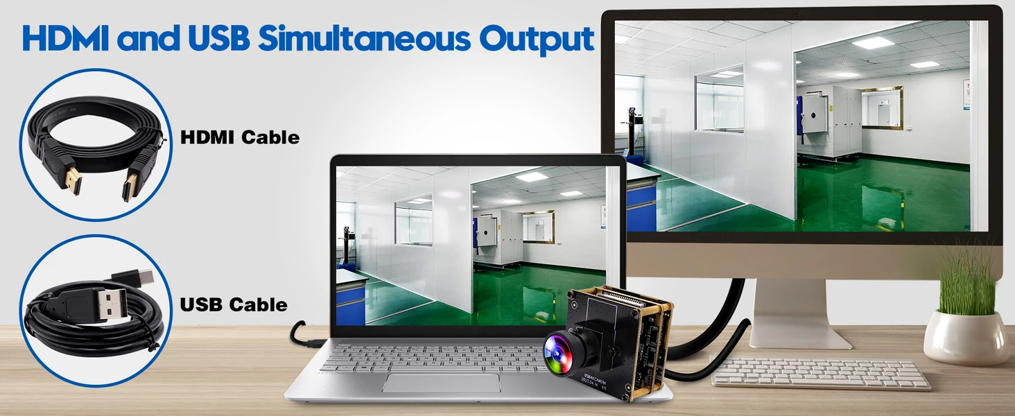 Elp Hdmi Usb Camera 4k H.264 H.265 Webcam 2x Digital Zoom No Distortion ...