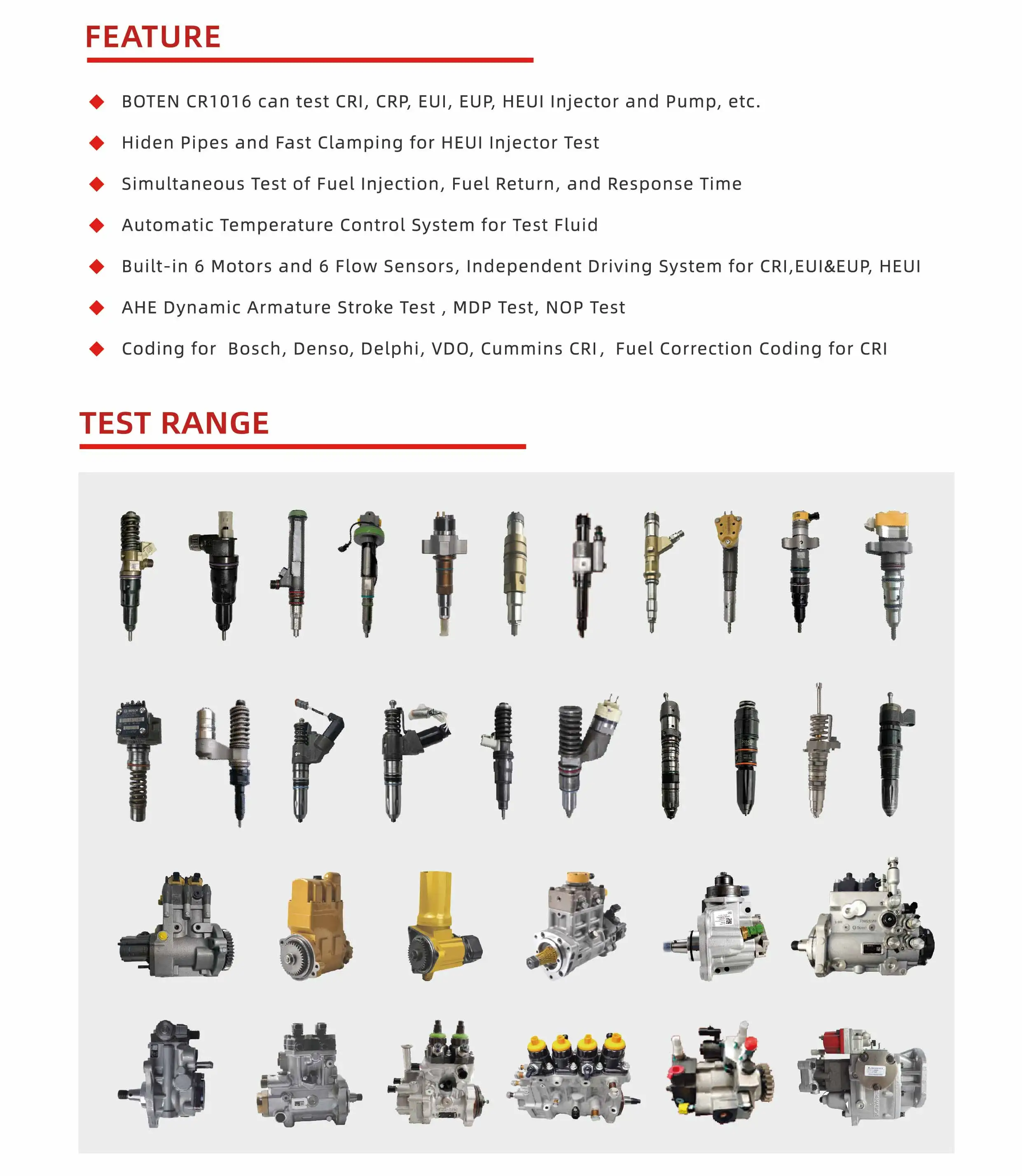 BOTEN Original CR1016 Multi-Functional Common Rail Injector Testing ...