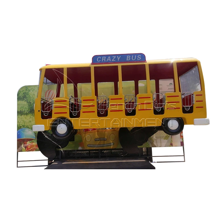 Bus Shape Kids Attraction Amusement Park Thrilling Ride Crazy Bus for ...