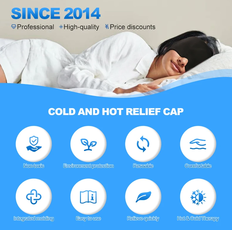 Migraine Relief Cap - Reusable Headache Ice Head Wrap