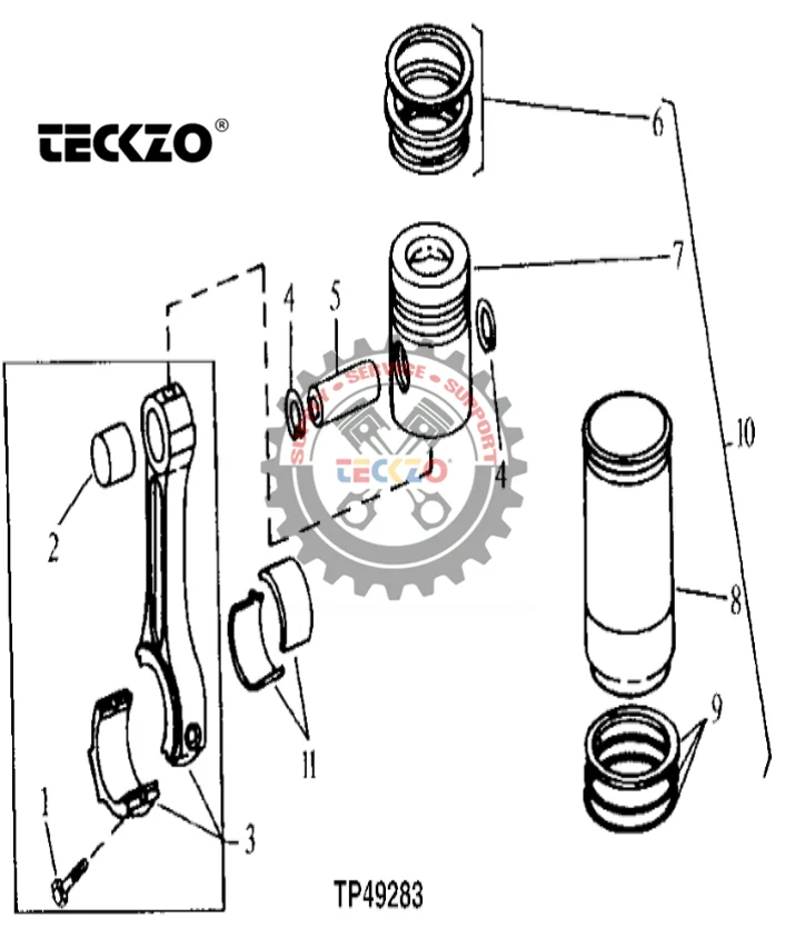 发动机零件气缸套件完整的RE516227适合约翰迪尔| Alibaba.com
