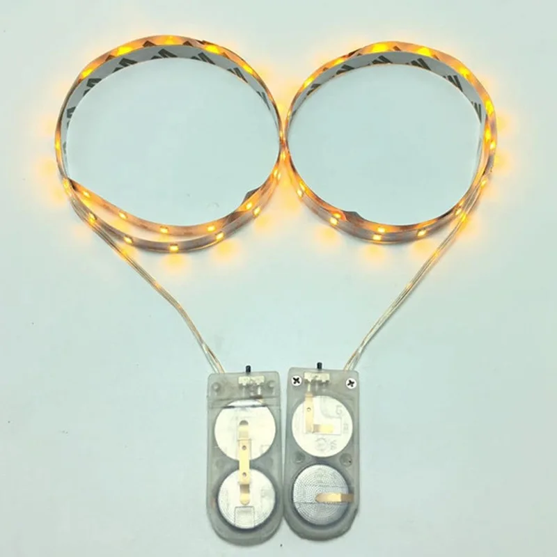 5mm 8mm 3V Button Battery Box Power Supply 2835 SMD LED Strip Light for ...