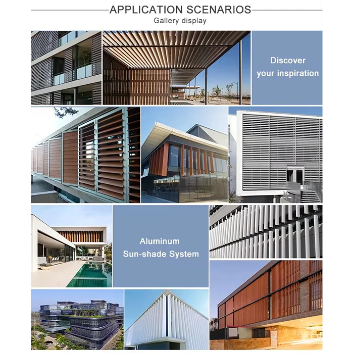 GEILI Architectural Aluminum Motorized Louver Sunshade