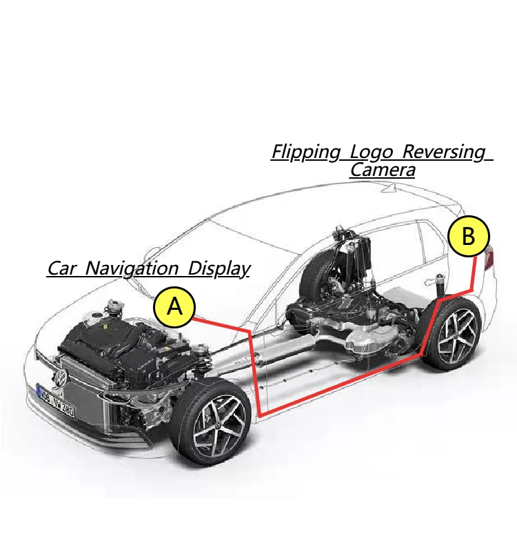 Flipping Logo Reversing Camera Emblem Vehicle Parking Camera Car Rear ...