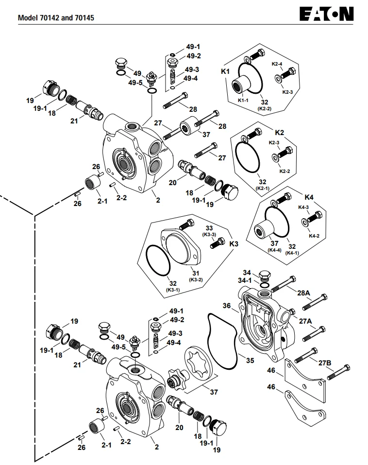 EATON VICKERS Medium Duty Variable Displacement Piston Pumps - Model ...
