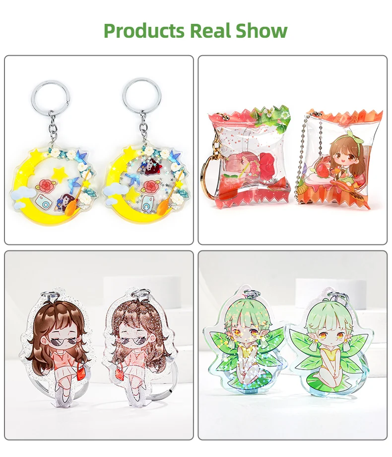 Vograce Acrylic Keychain Latest Custom Two Sided Printed Cute and ...