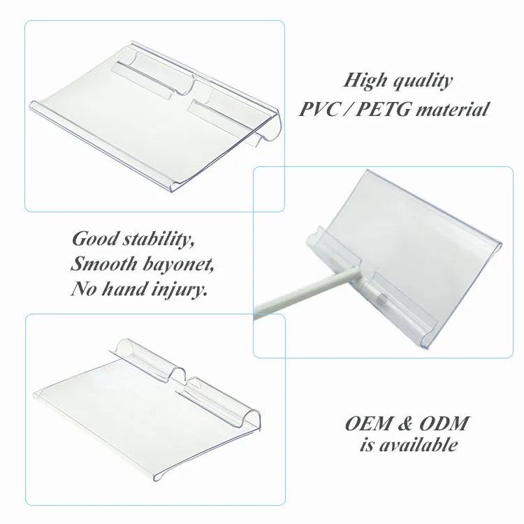 50x52mm Flip Info Strip Label Holder Plastic Price Tag Holder Pvc ...