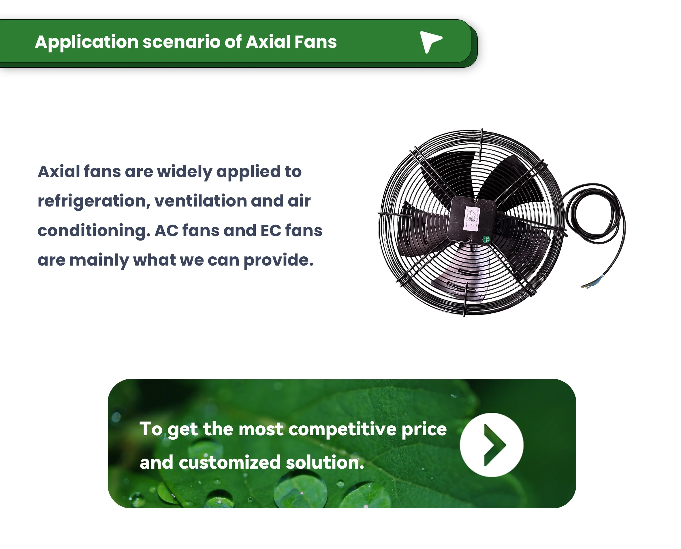 RuiXue Axial Flow Fan Motor Blades Low Noise AC Electric Current 220V ...