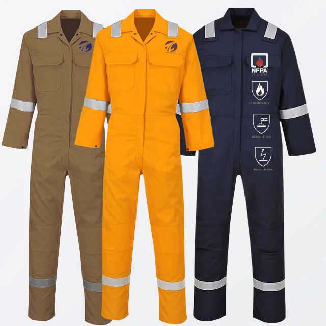 Customizable Logo OEM ODM FR Coverall with Reflective Trim