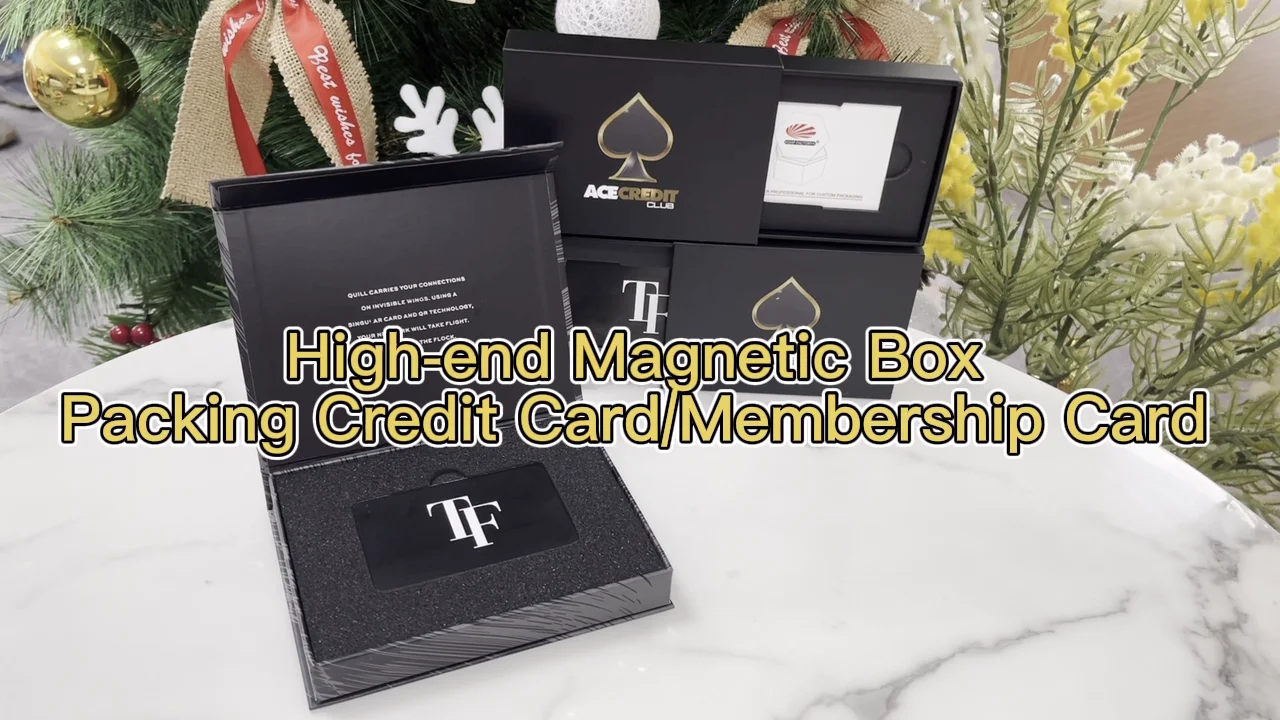 Luxury Rigid Custom Magnetic Cardboard Paper Membership Card Holder ...